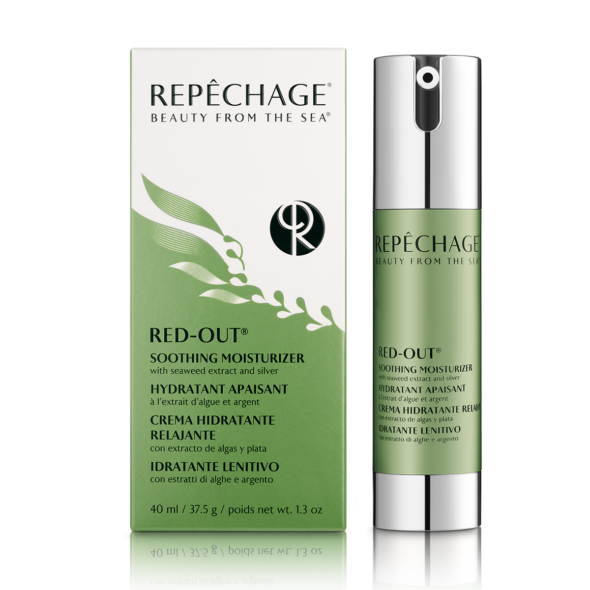 Red-Out Soothing Moisturizer with seaweed extract and silver – Repêchage®